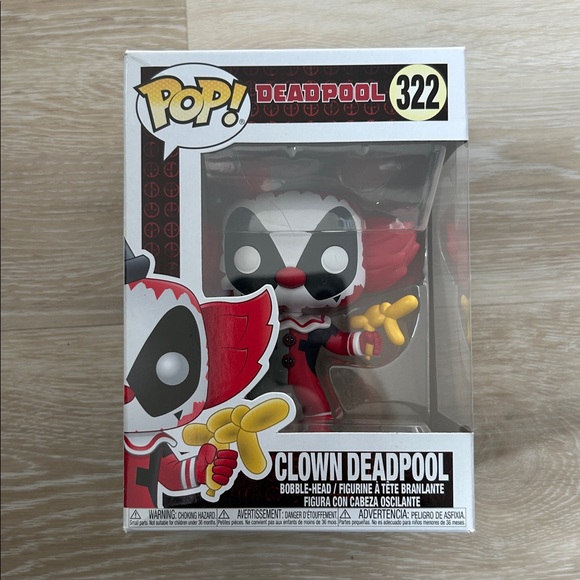 Funko | Toys | Funko Pop Clown Deadpool Vinyl Figure | Poshmark